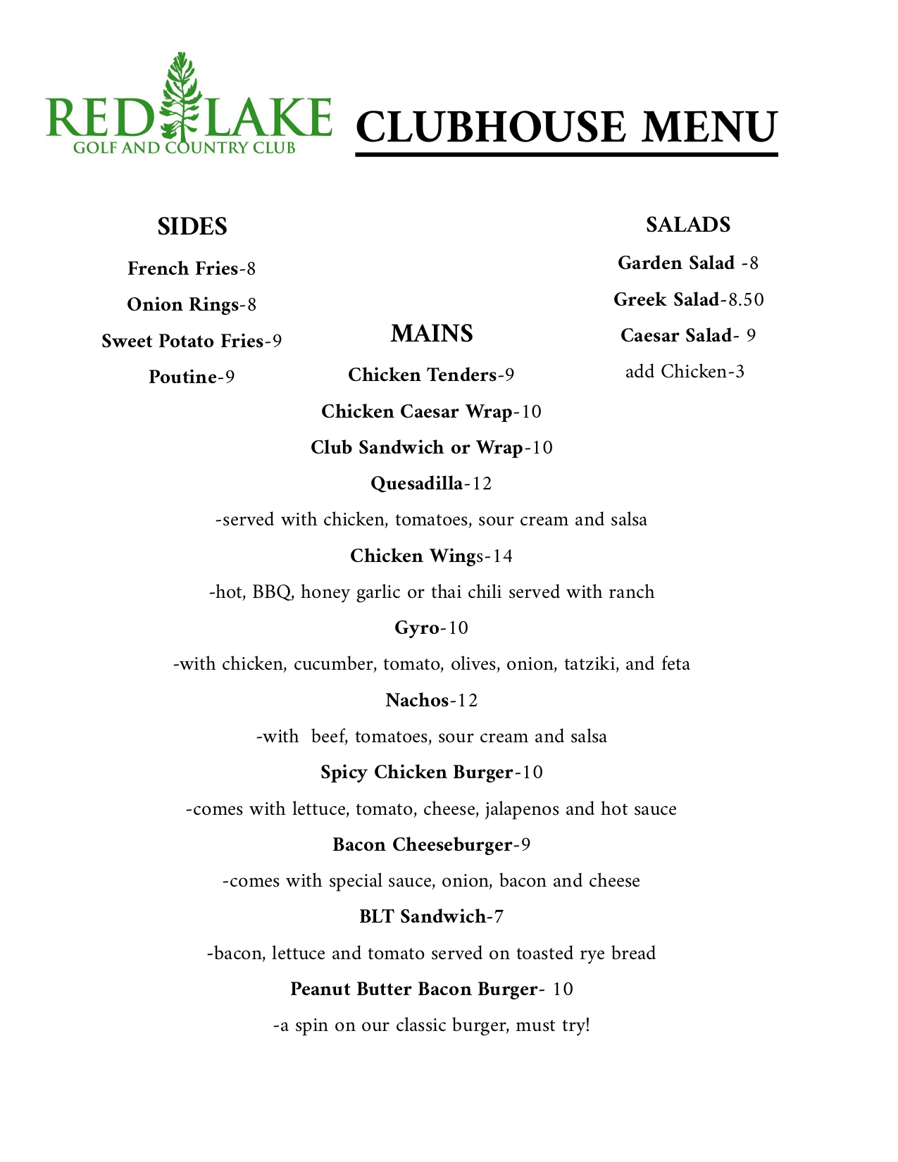 Clubhouse - Red Lake Area Golf & Country Club